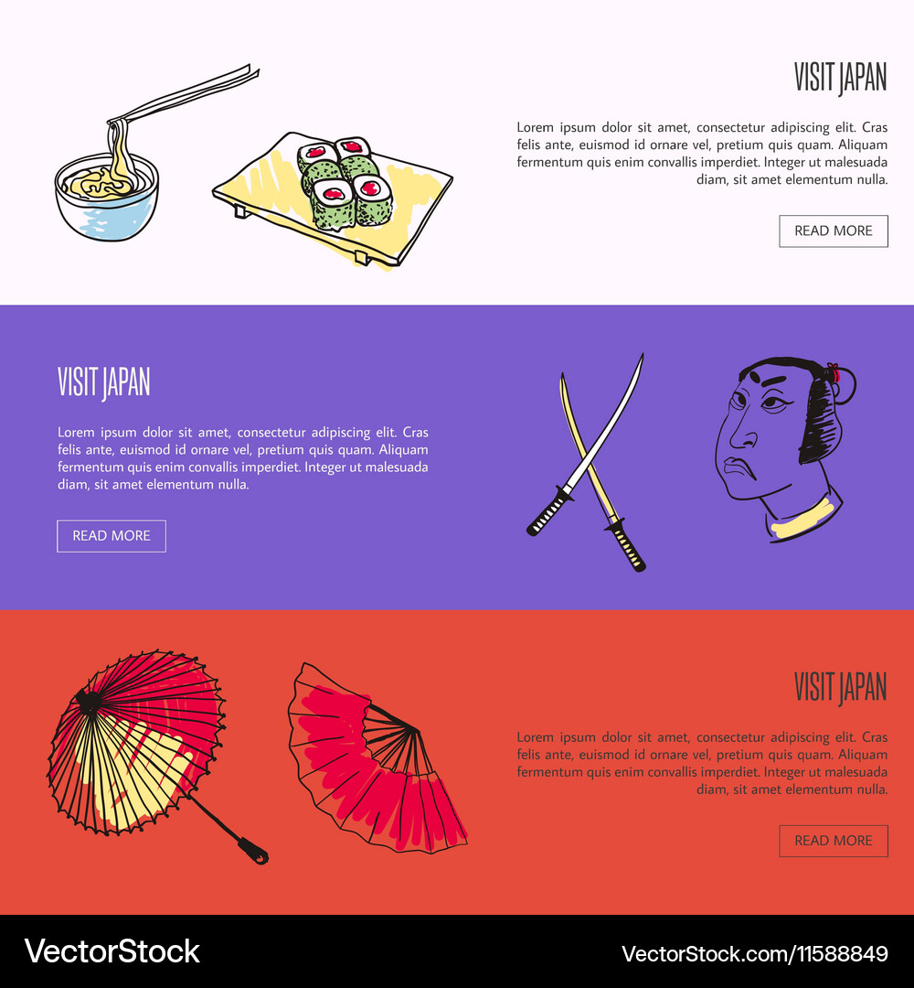 Visit japan touristic Royalty Free Vector Image
