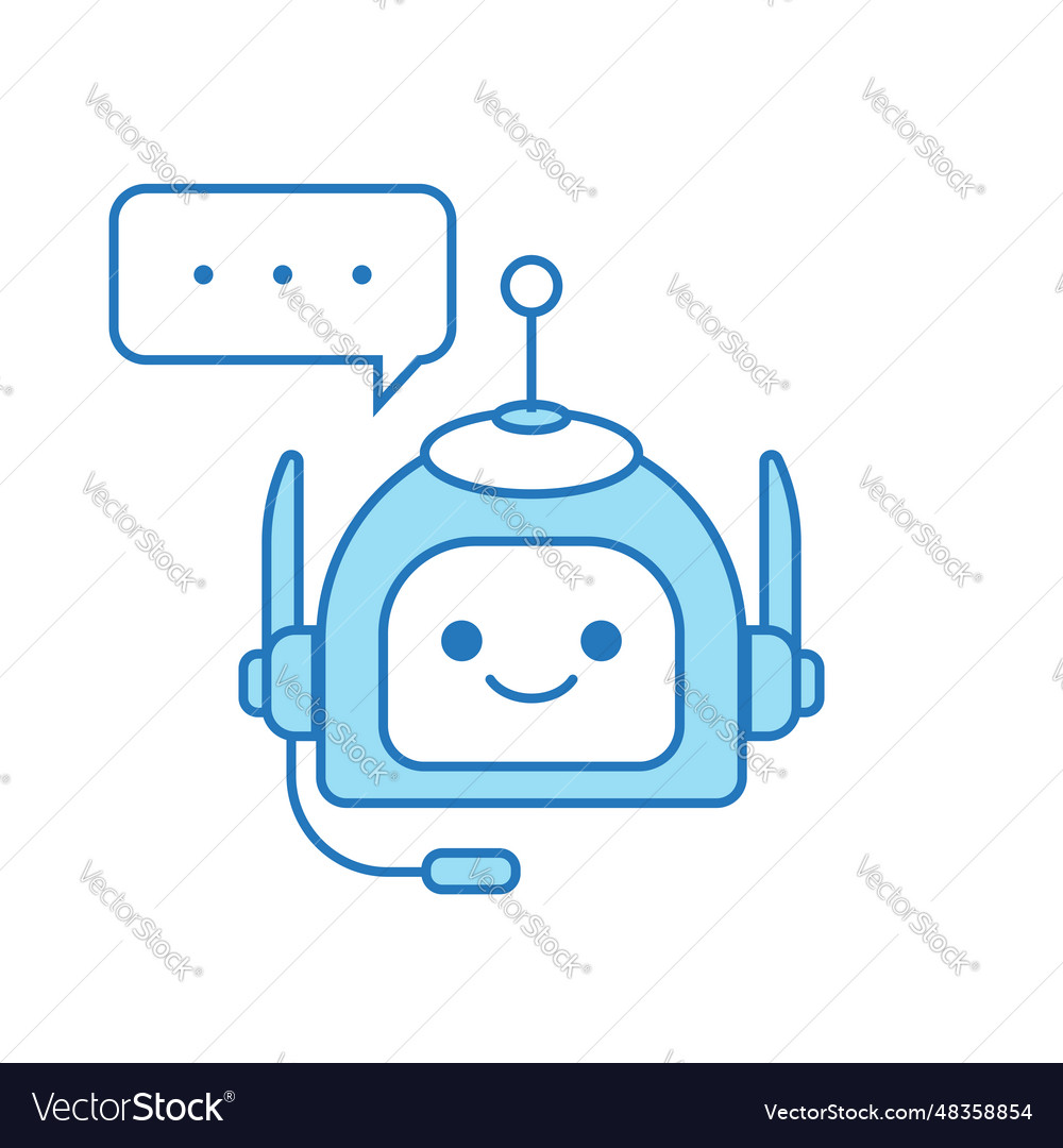Chatbot icon or virtual assistant design Vector Image