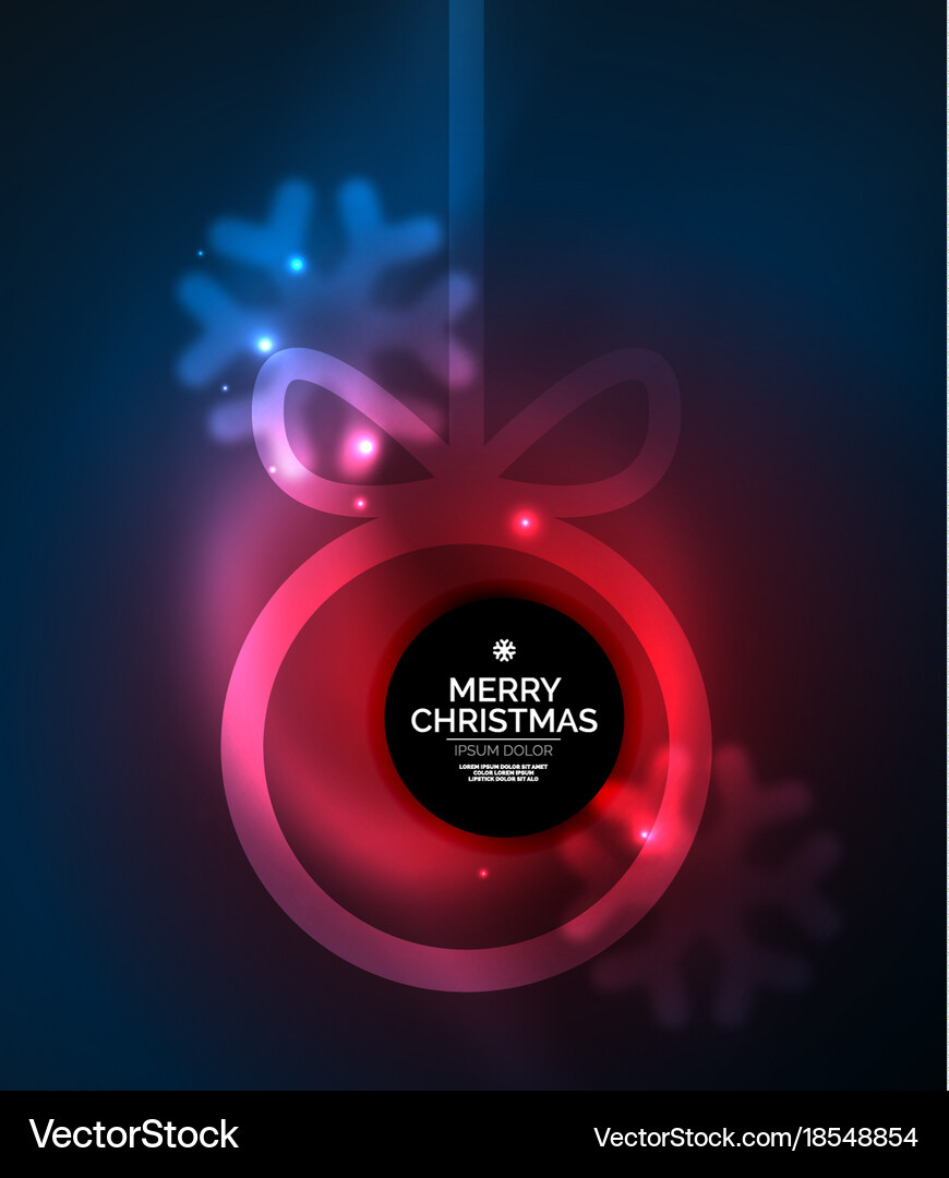Christmas baubles magic dark background Royalty Free Vector