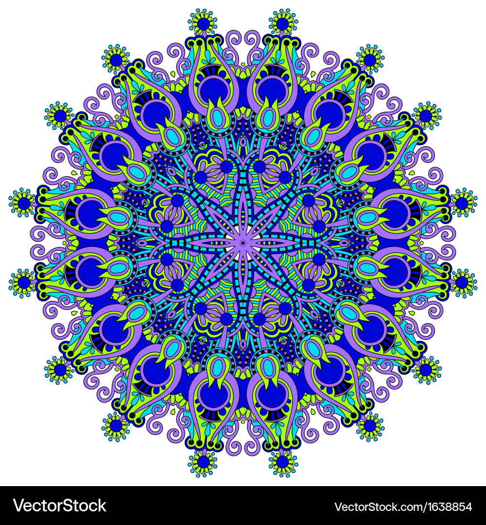 Circle ornament ornamental round lace Royalty Free Vector