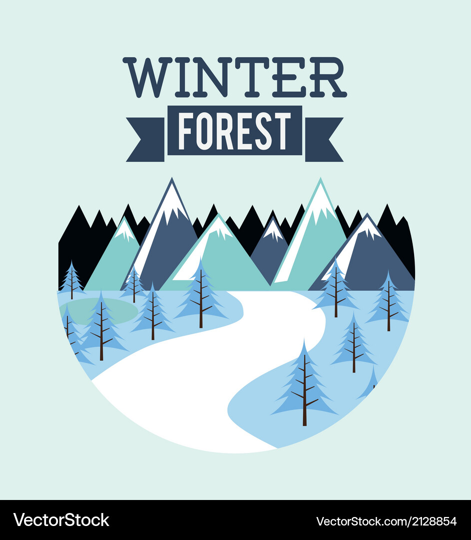 Forest design over blue background Royalty Free Vector Image