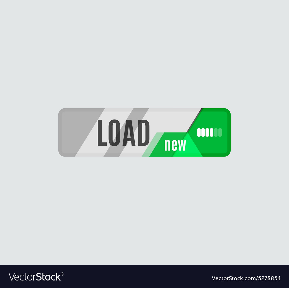 Load button futuristic hi-tech ui design Vector Image