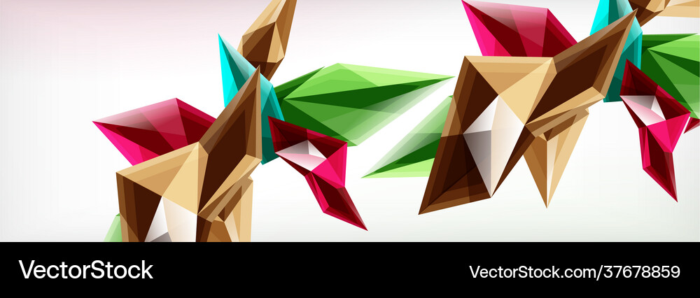 3d triangles and pyramids abstract Royalty Free Vector Image