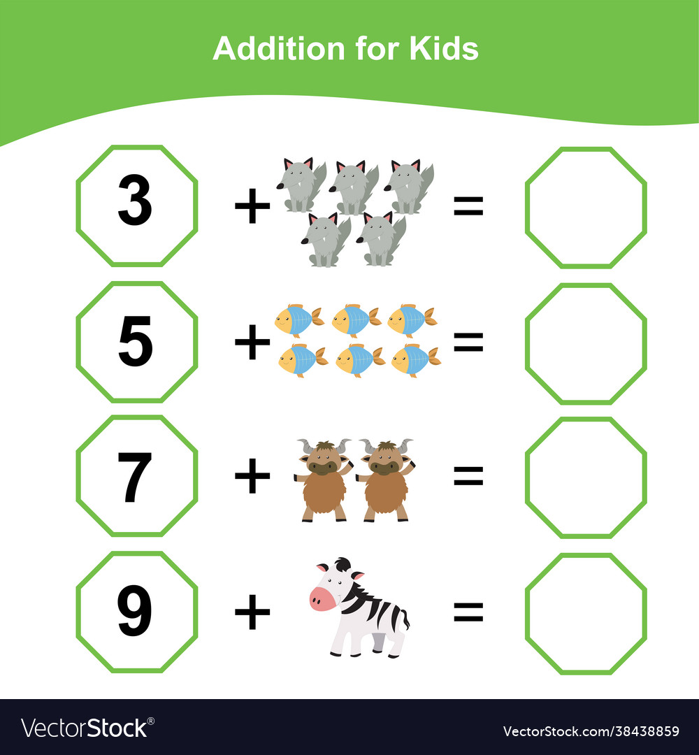 Animal Addition Puzzles Kindergarten Math Games Animal Math