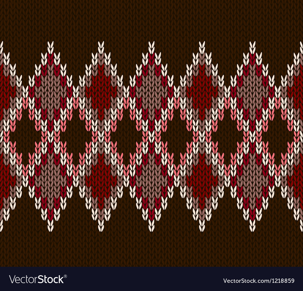 Knitted pattern Royalty Free Vector Image - VectorStock