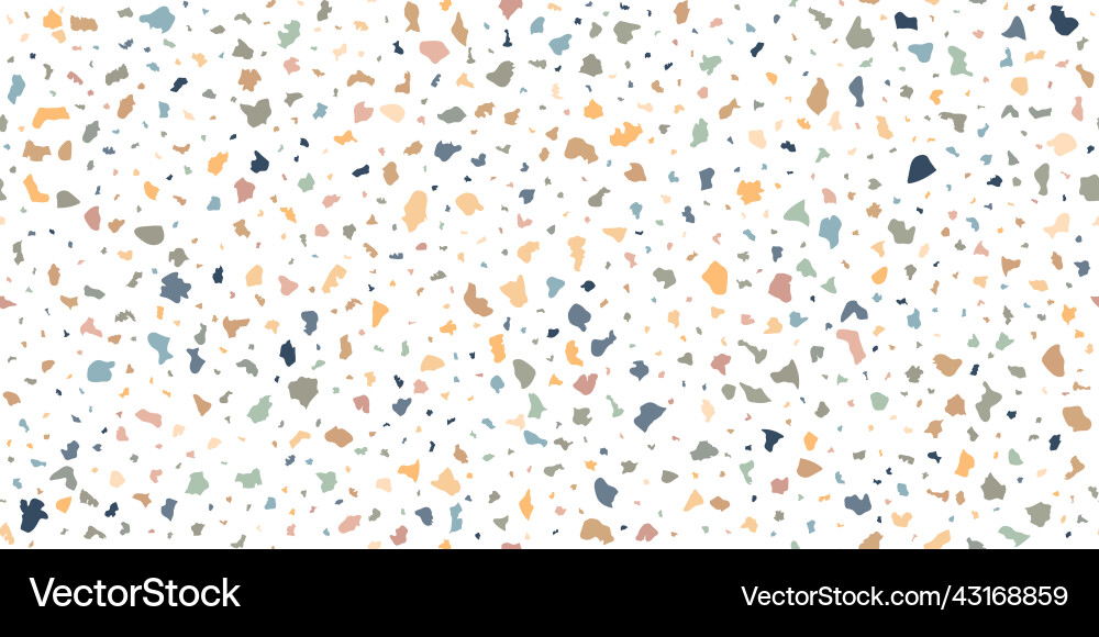 Terrazzo seamless pattern composed of pieces Vector Image