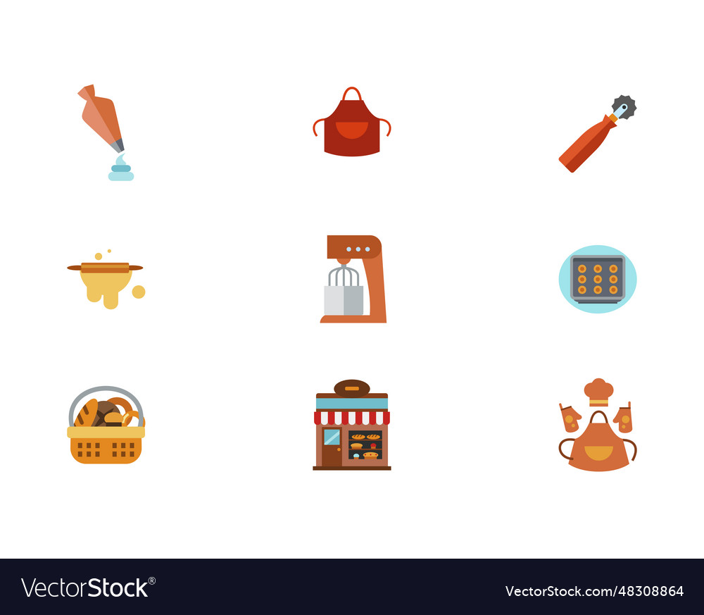 Baking icon set Royalty Free Vector Image - VectorStock