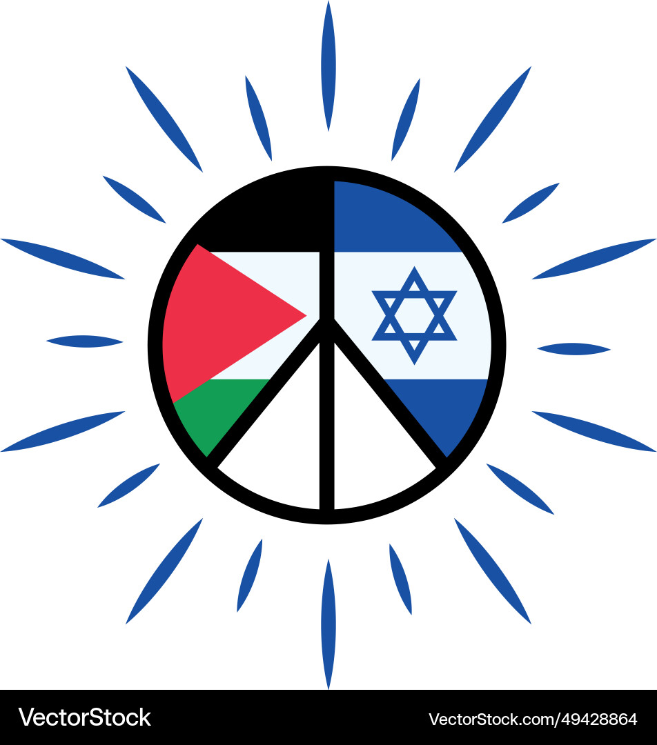 Israel and palestine peace Royalty Free Vector Image