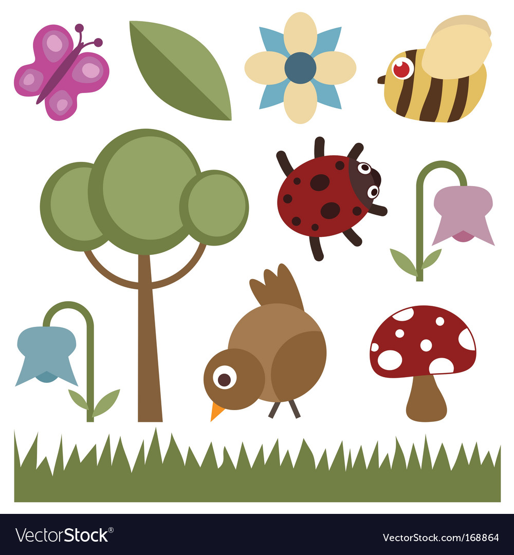 Nature elements Royalty Free Vector Image - VectorStock