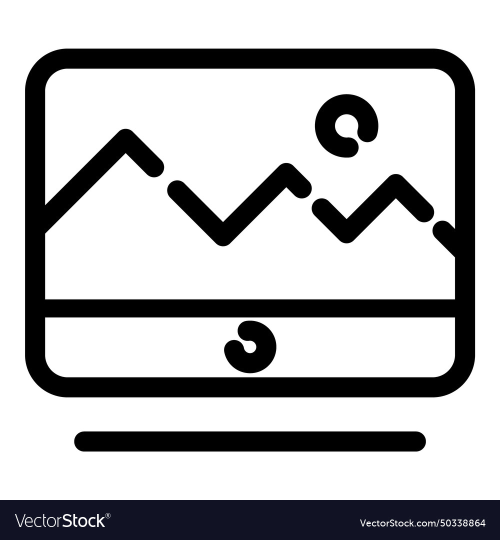 Pc flat icon isolated on white background Vector Image