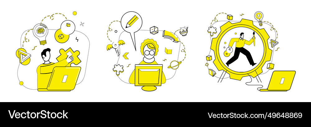 Creative process brainstorming is catalyst Vector Image