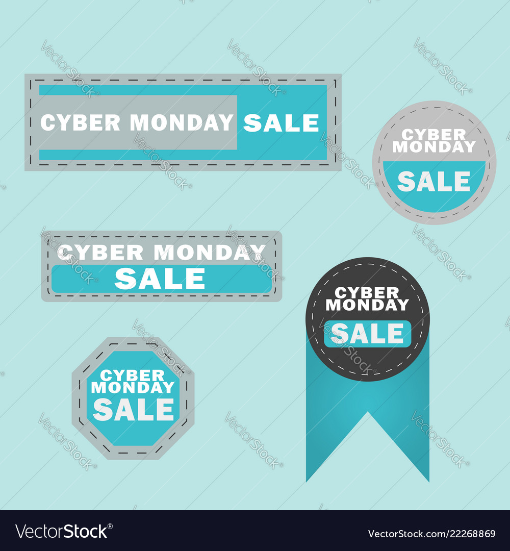 Cyber monday sale design elements Royalty Free Vector Image Cyber monday sale design elements Royalty Free Vector Image