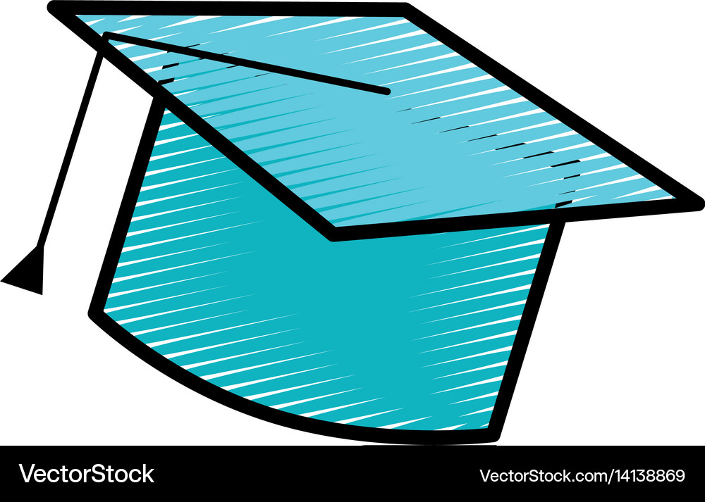 Graduation cap tool to traditional ceremony Vector Image