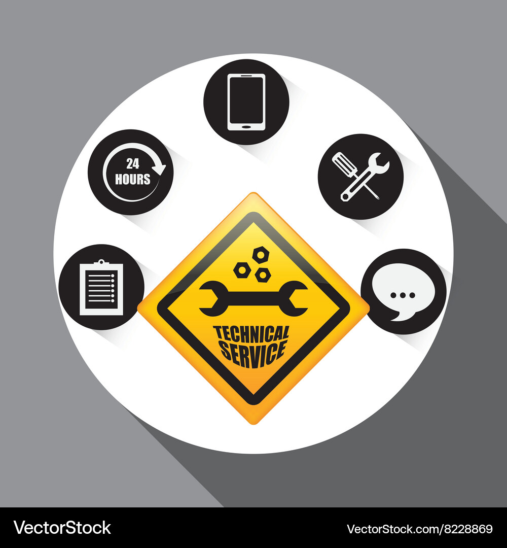 Technical service and call center icon design Vector Image