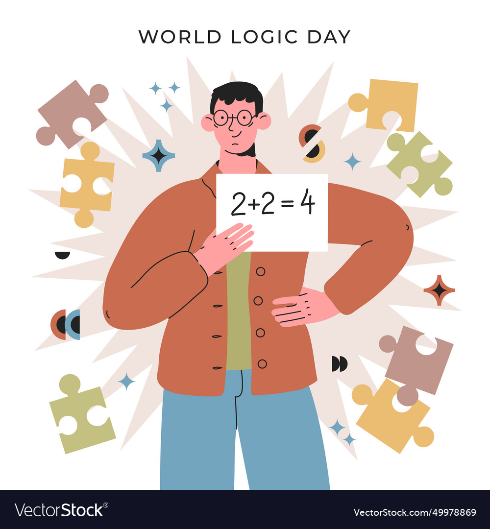 World logic day isolated on white background Vector Image