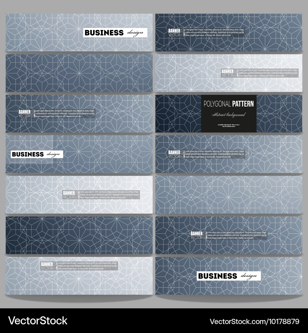 Banners set abstract floral business background Vector Image