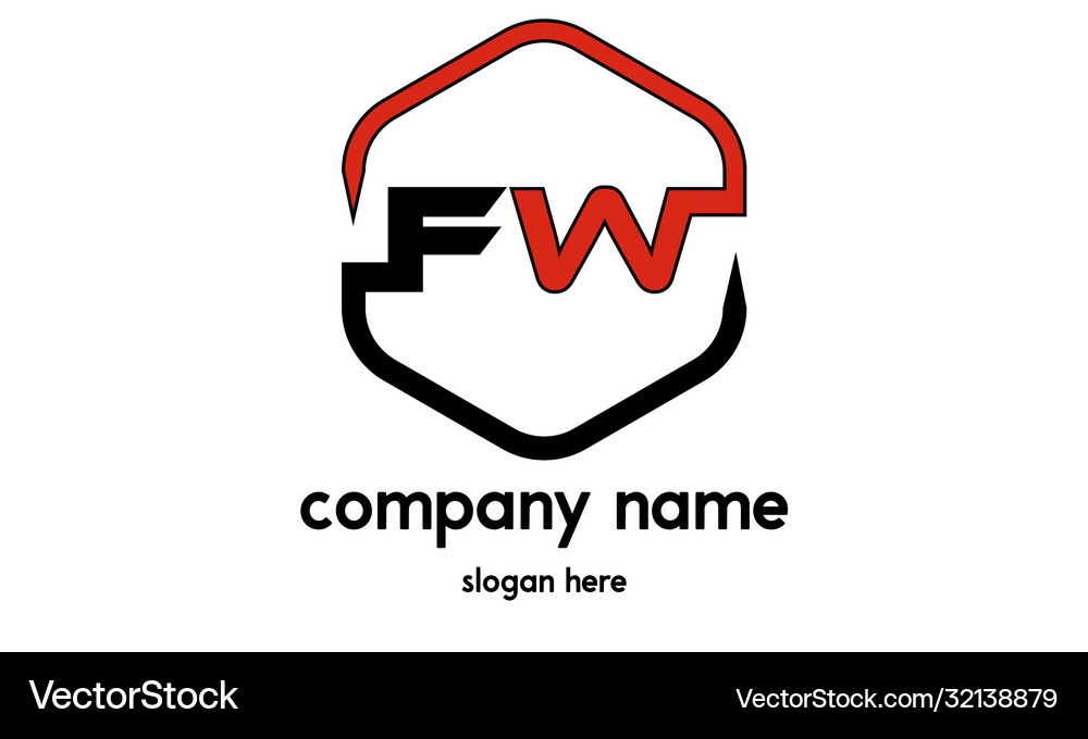 FW Initial Logo Royalty Free Vector Image - VectorStock