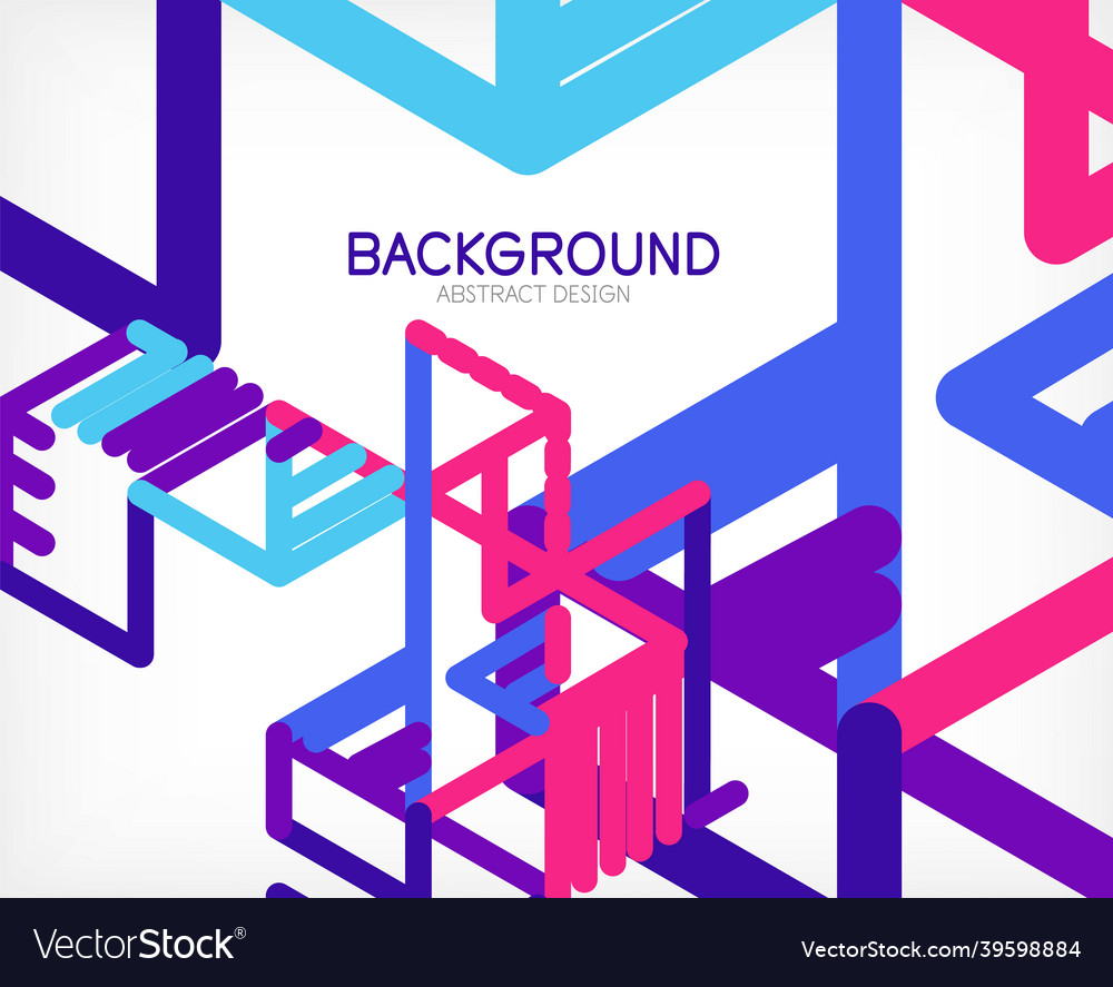 Abstract background color lines on white Vector Image