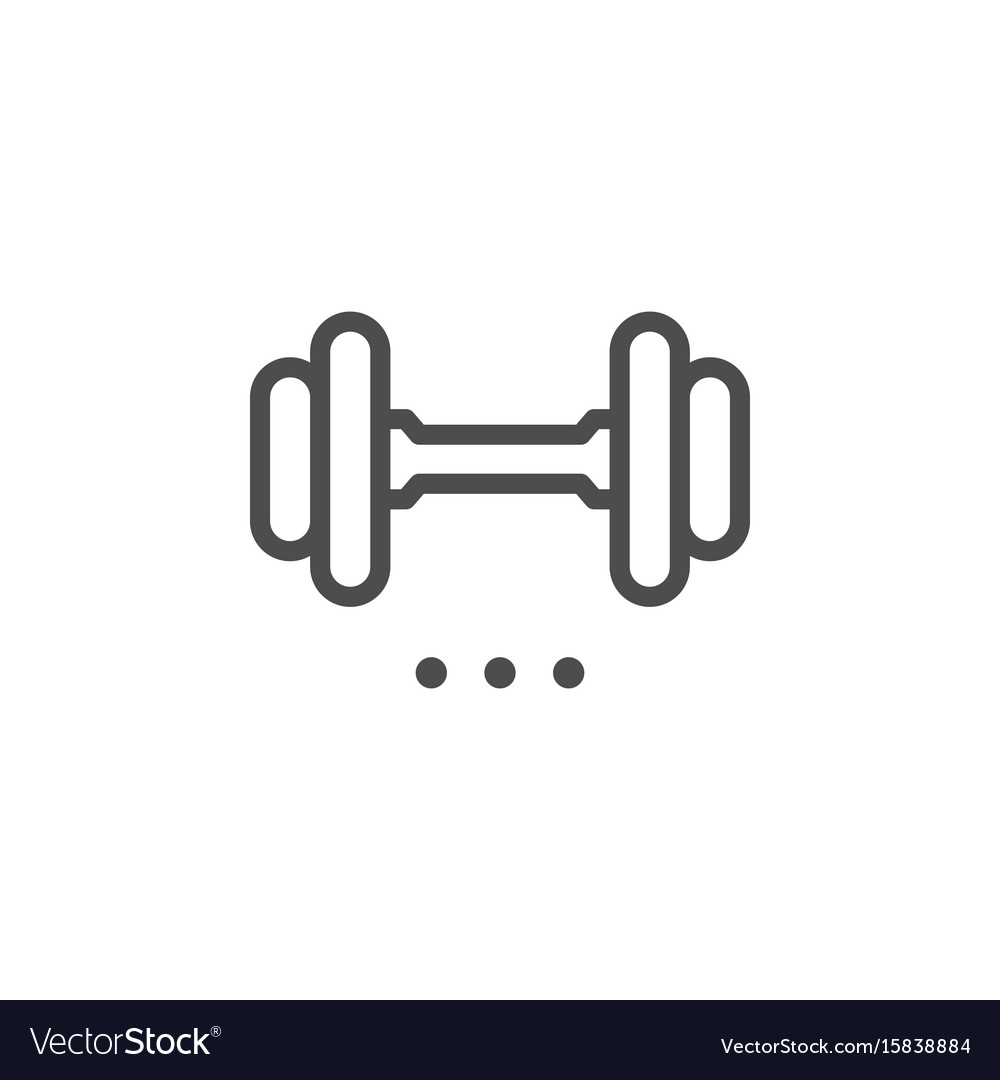 Dumbbell line icon Royalty Free Vector Image - VectorStock