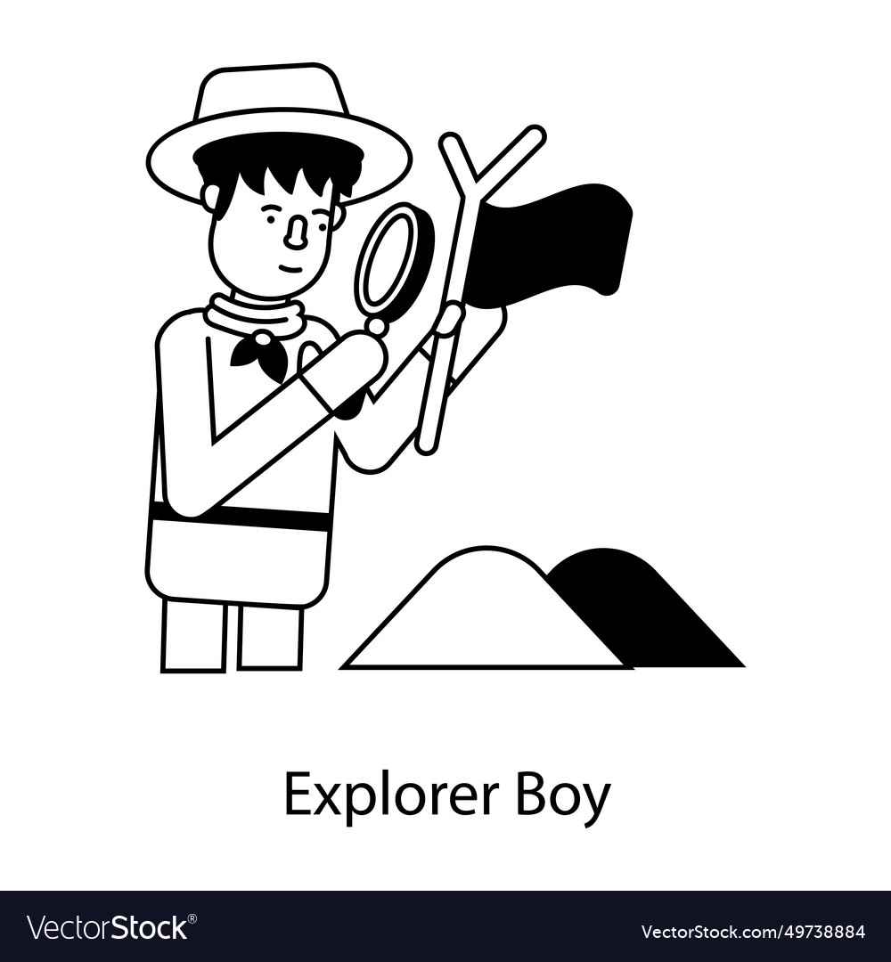 Explorer boy Royalty Free Vector Image - VectorStock