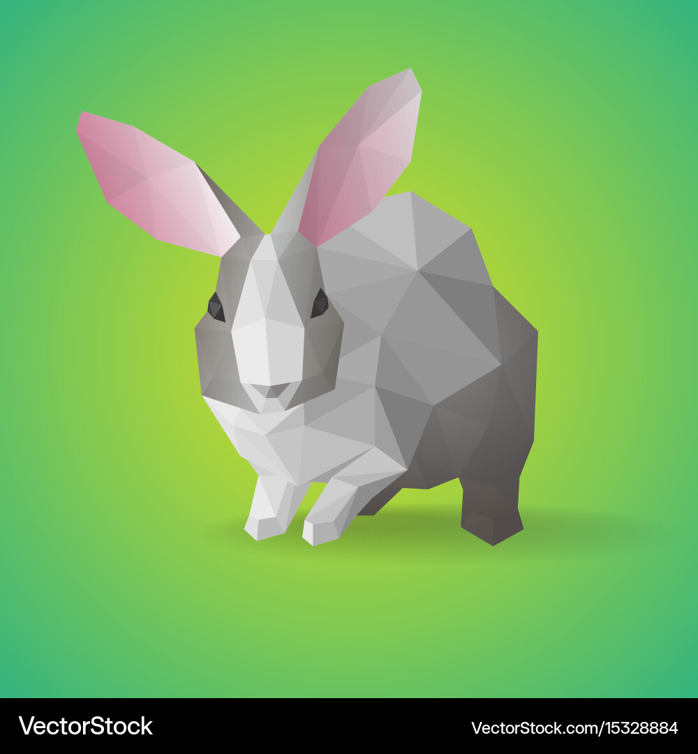 Geometric polygonal farm animal concept Royalty Free Vector