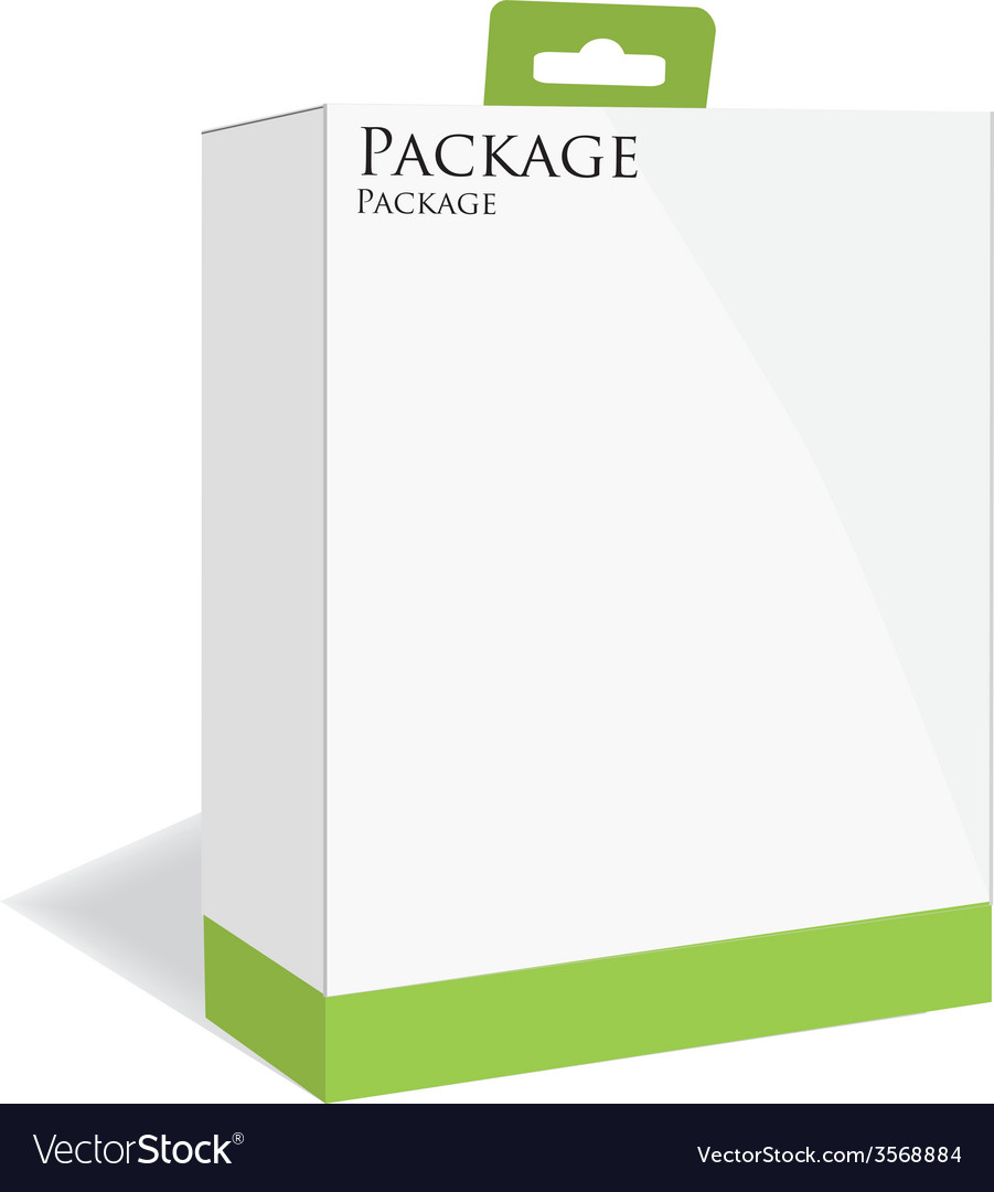 Green software package Royalty Free Vector Image