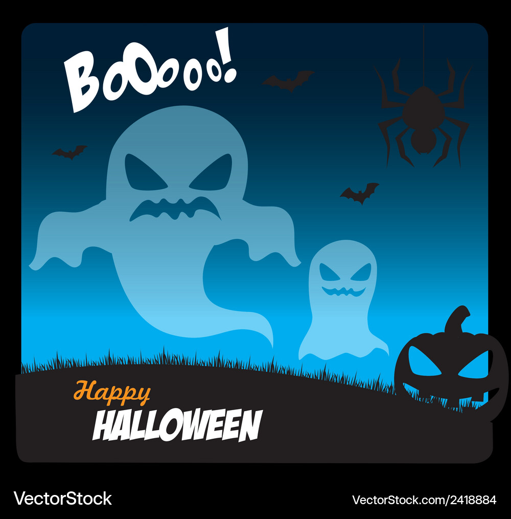 Halloween icons over sky background Royalty Free Vector