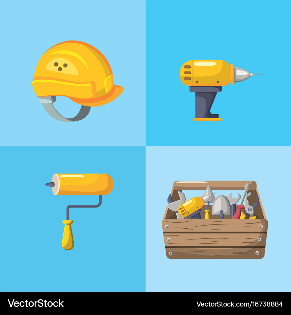 Set labor tools to professional employers Vector Image
