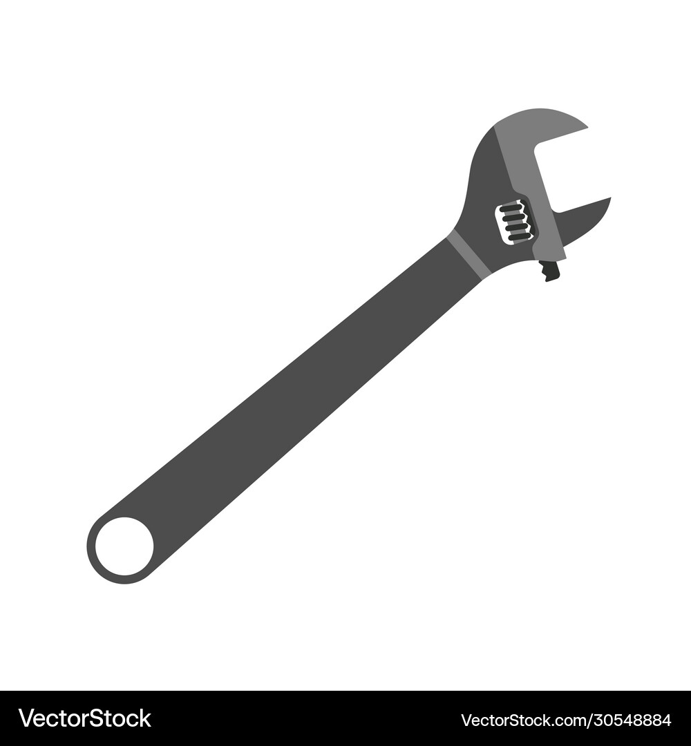 Wrench on white background service tools Vector Image