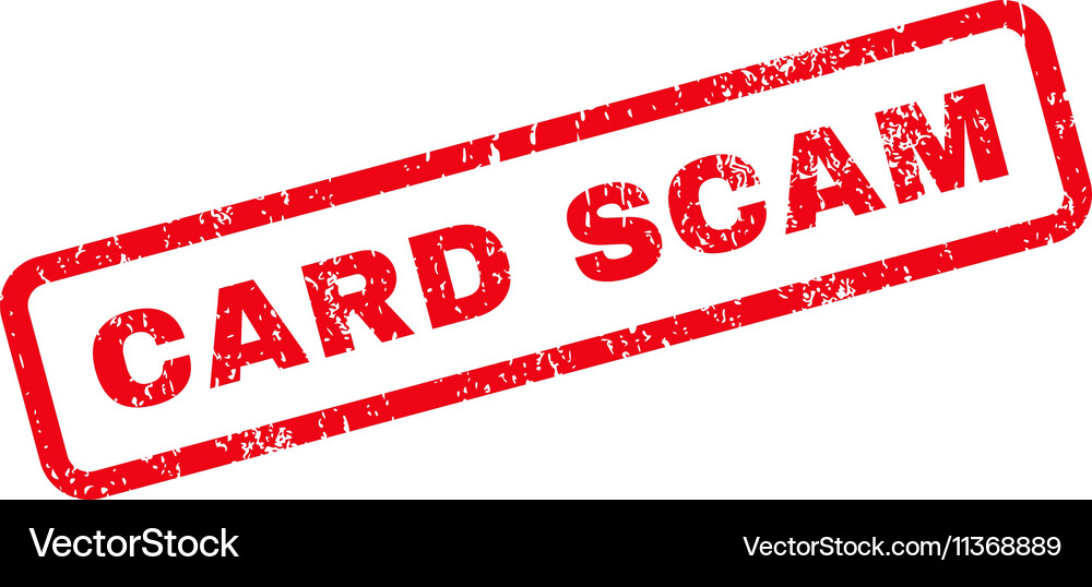 Card scam text rubber stamp Royalty Free Vector Image