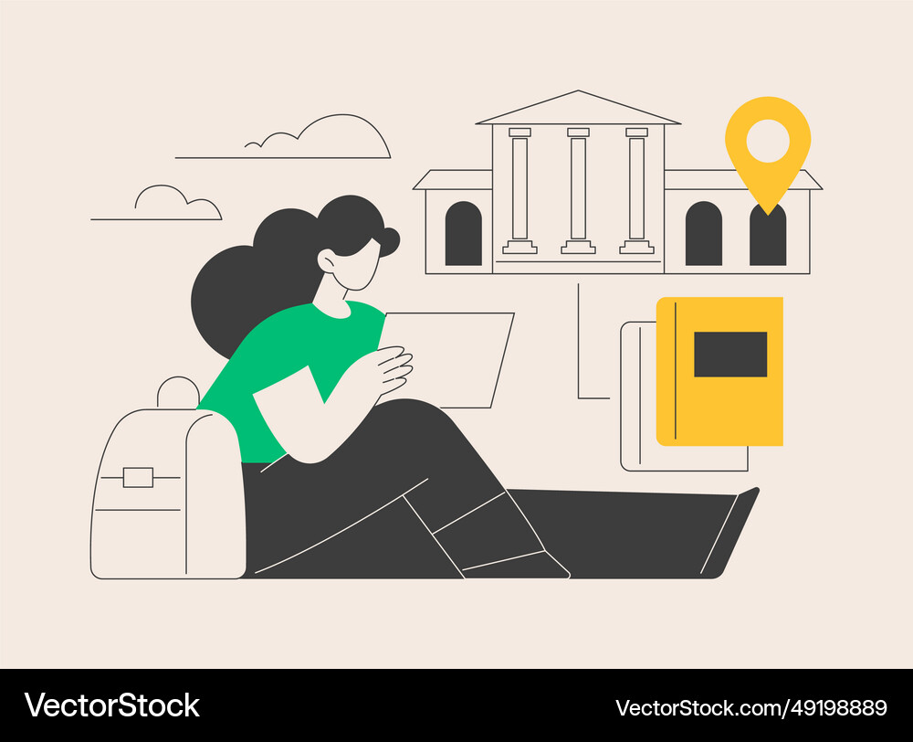 College campus abstract concept Royalty Free Vector Image