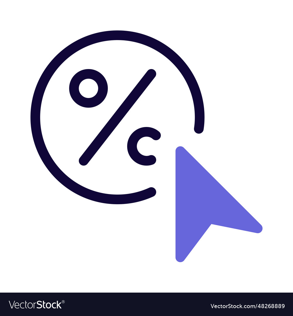 Dragging cursor pointer over the discount section Vector Image