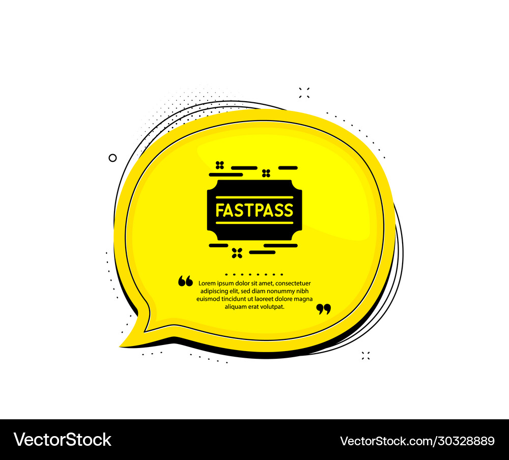 Fastpass icon amusement park ticket sign Vector Image