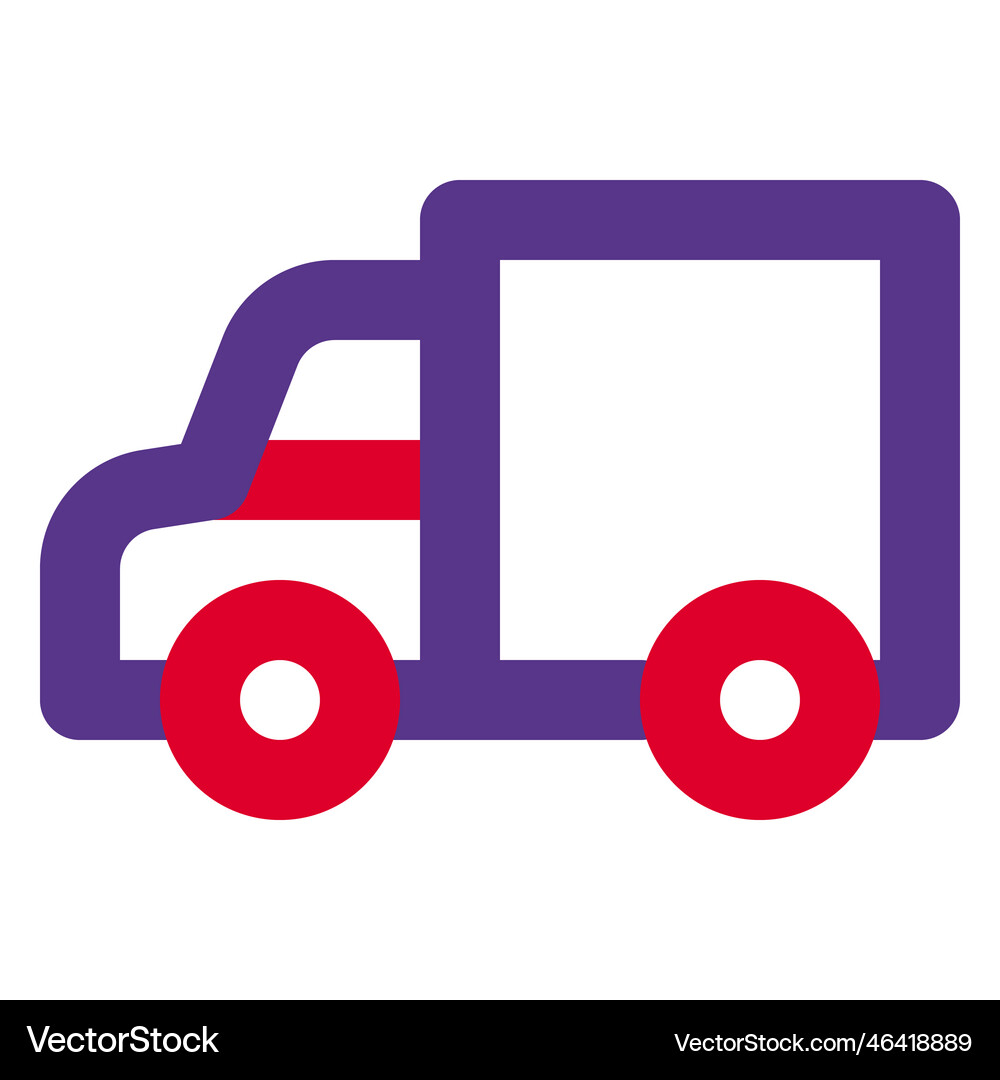 Full-sized pickup truck carrying shipment Vector Image
