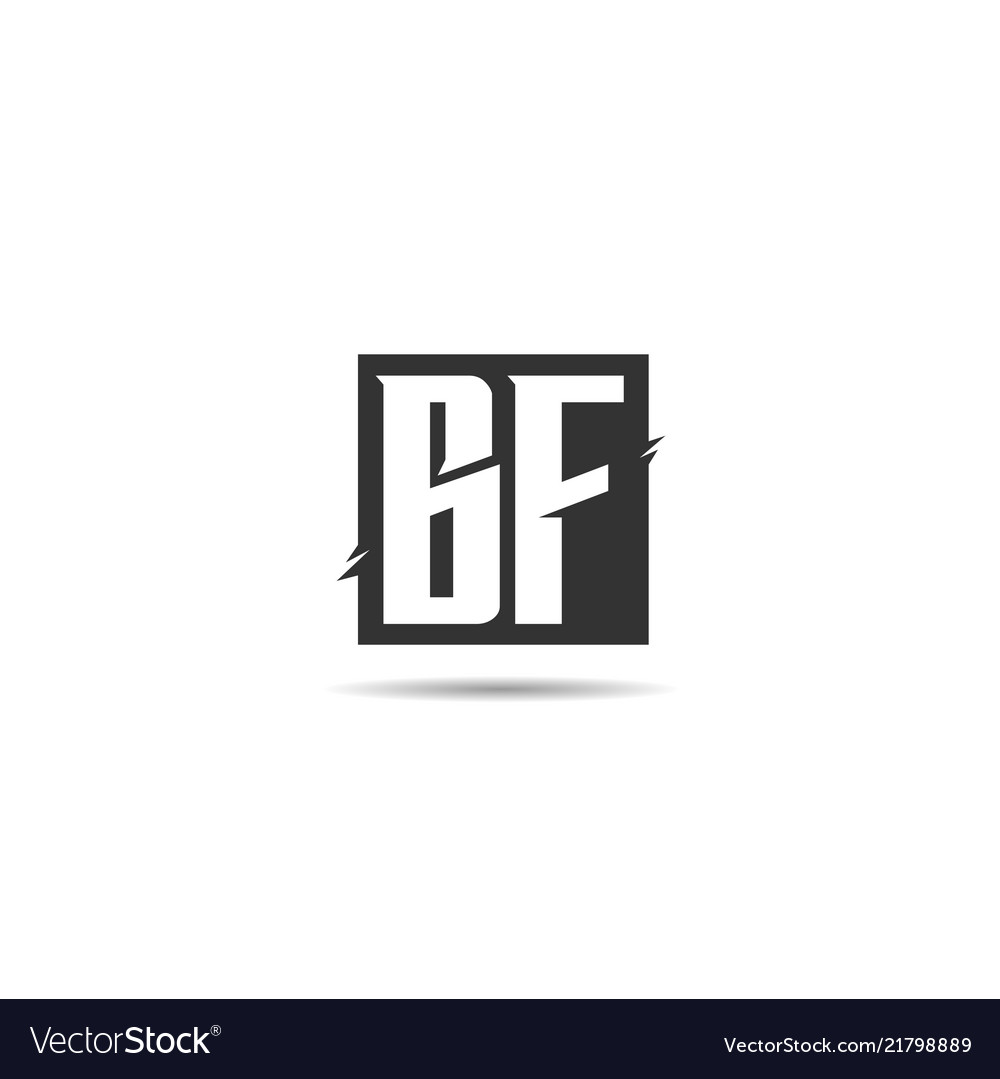 Initial letter bf logo template design Royalty Free Vector