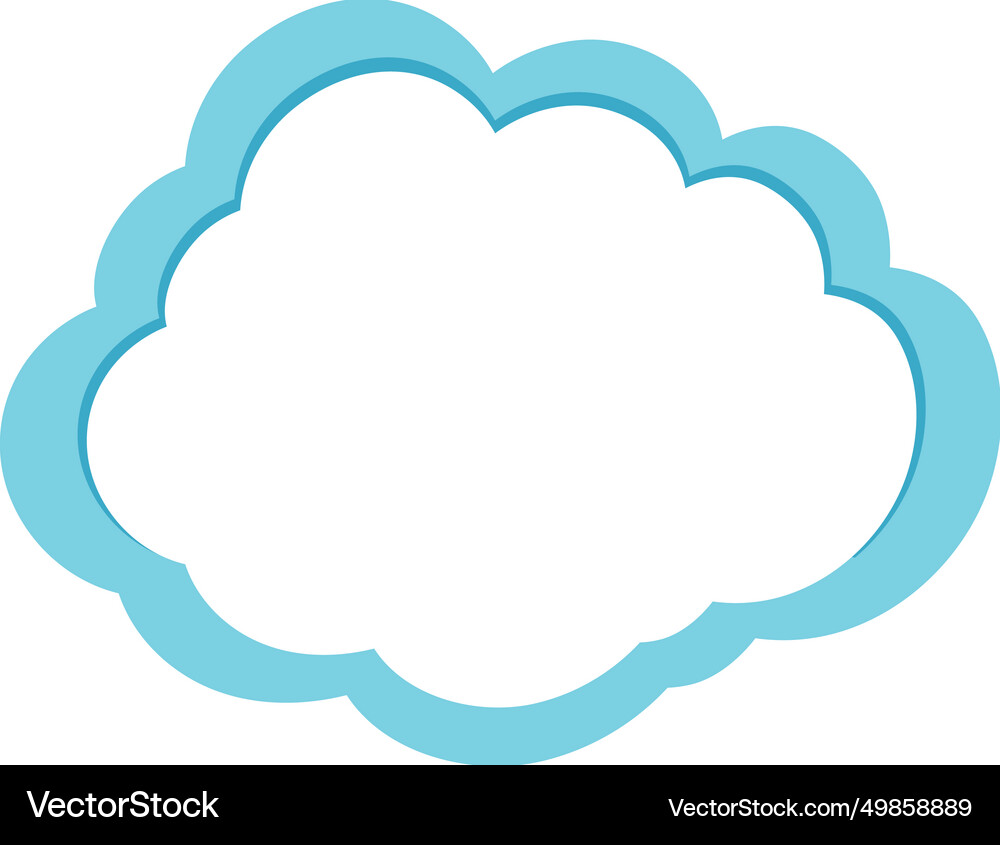 Minimalist stylized cloud on a white background Vector Image