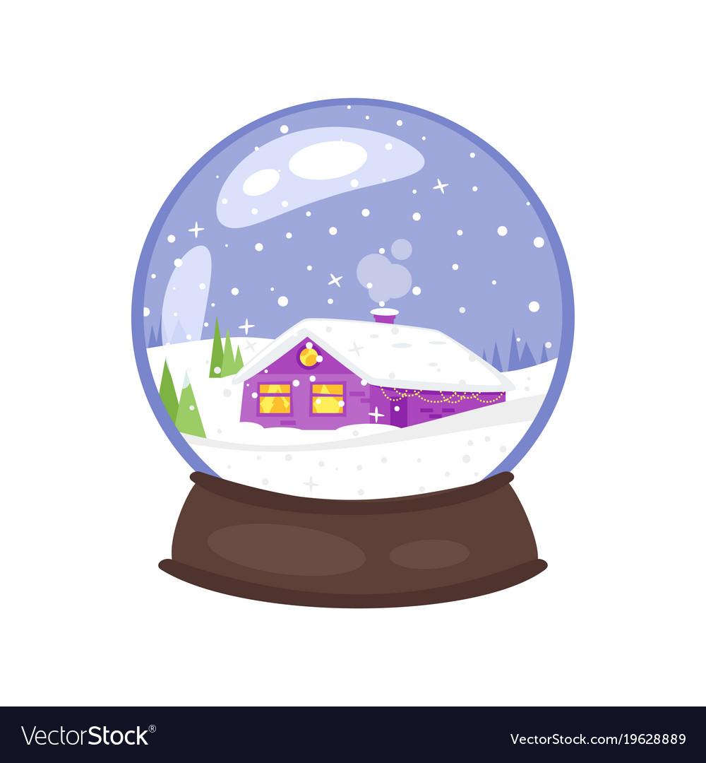 Snow globe Royalty Free Vector Image - VectorStock