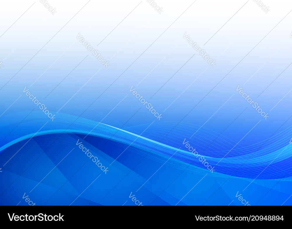 Blue wave abstract background Royalty Free Vector Image