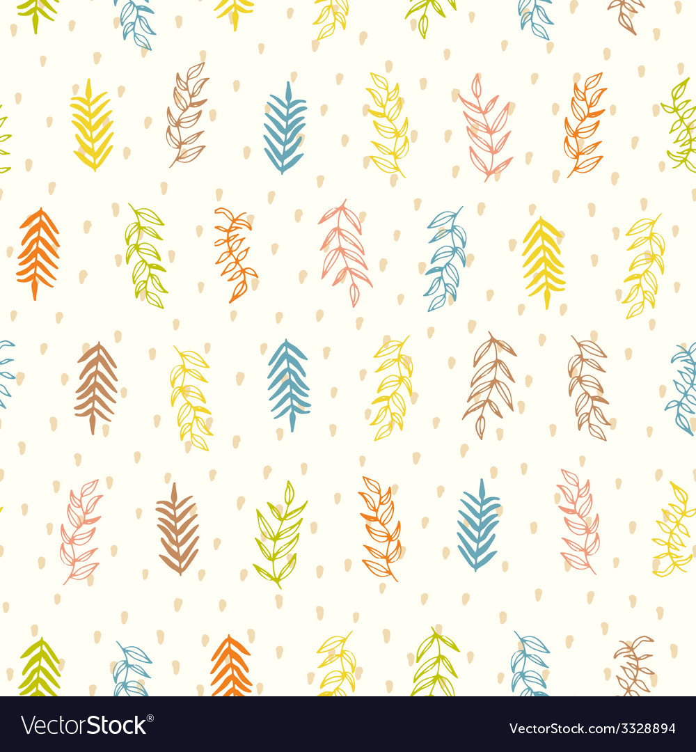 Botanical Leaf Seamless Pattern Royalty Free Vector Image