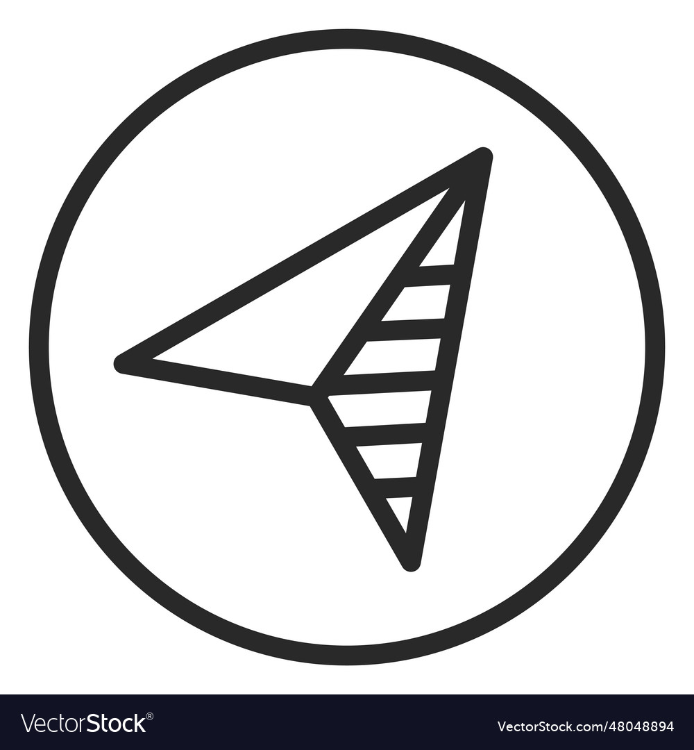 Compass Arrow Stroke Icon Royalty Free Vector Image