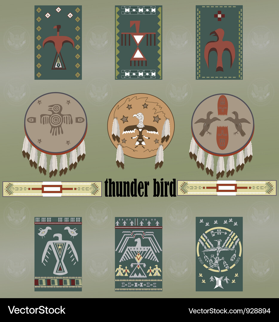 Native American Thunderbird Symbol Royalty Free Vector Image