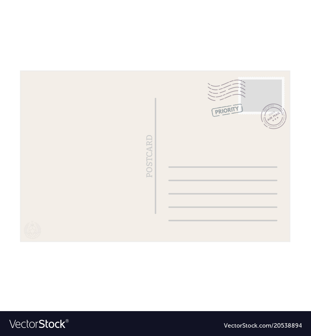 Postcard Template Royalty Free Vector Image VectorStock