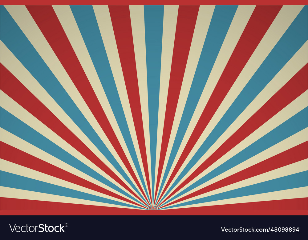 Retro rays of light circus performance poster Vector Image