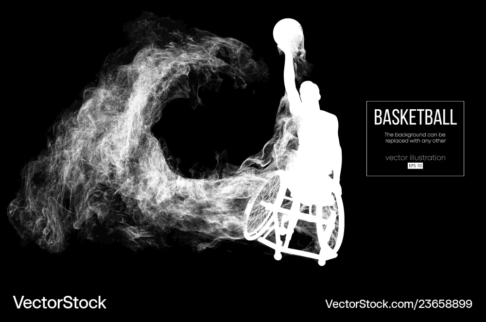 Abstract silhouette a basketball player Royalty Free Vector