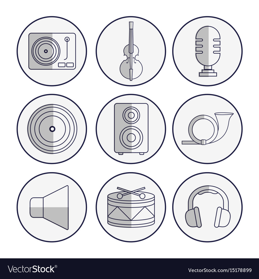 Musical instruments design Royalty Free Vector Image