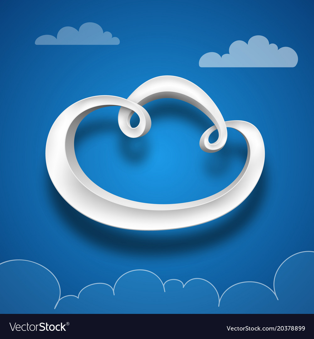 Plastic digital cloud Royalty Free Vector Image