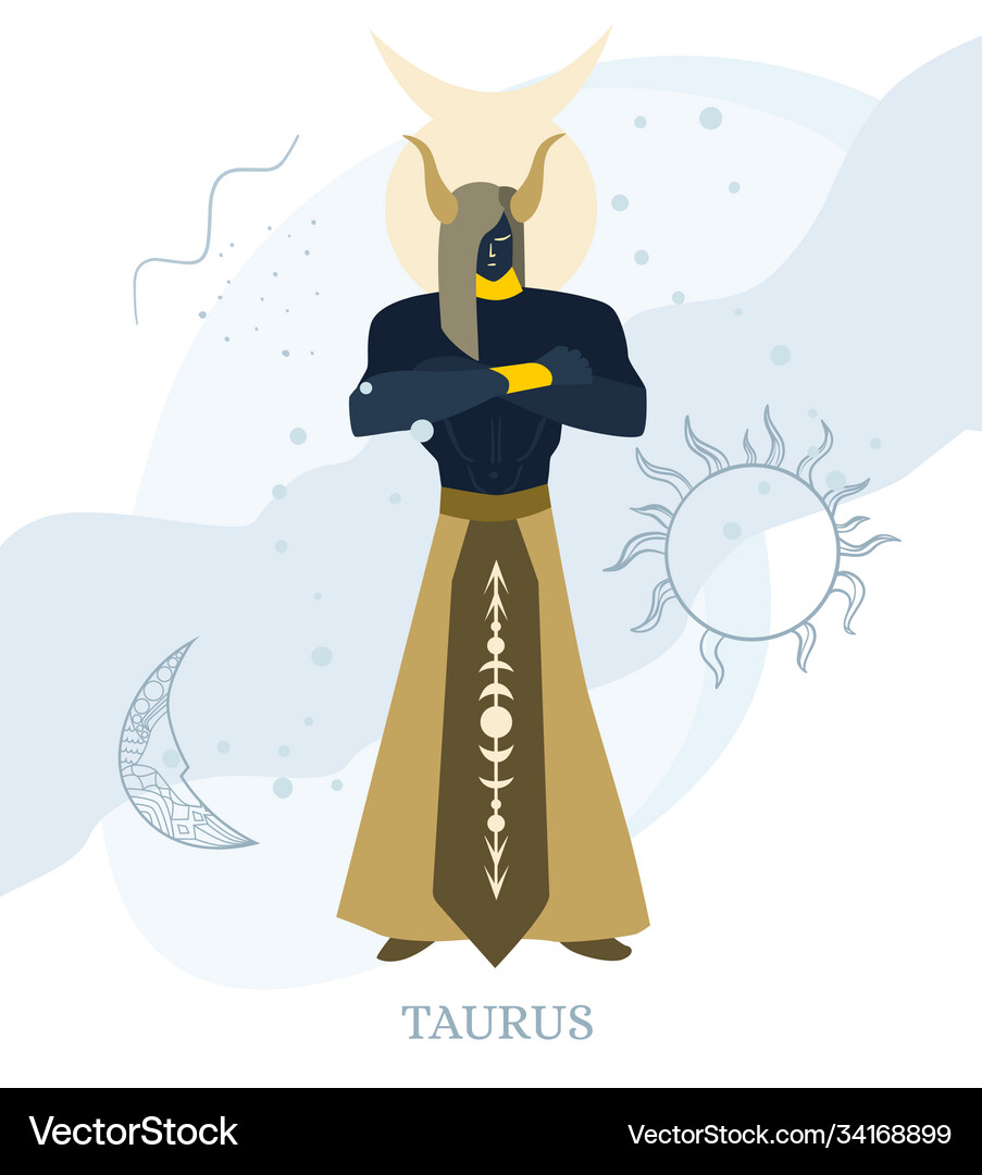 Zodiac signs taurus Royalty Free Vector Image - VectorStock