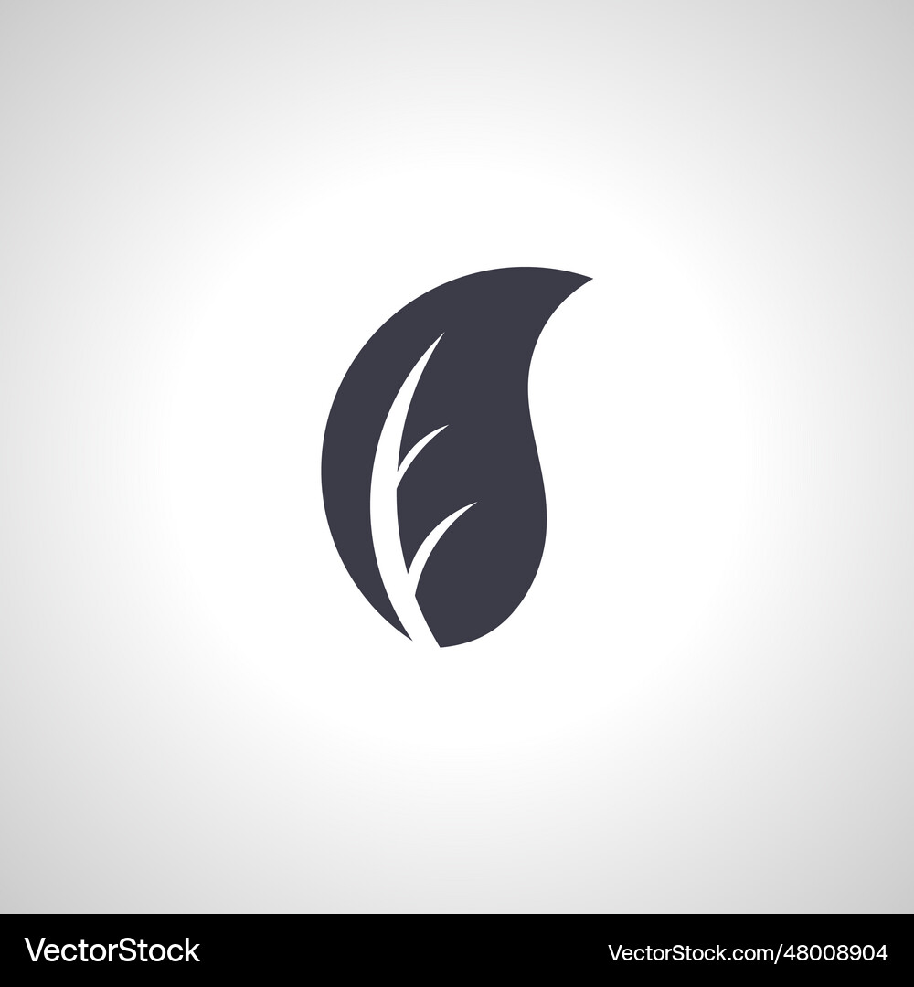 Leaf icon tree isolated Royalty Free Vector Image