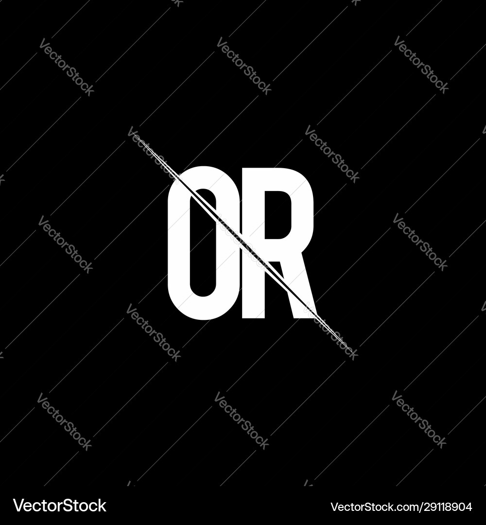 Logo monogram with slash style design template Vector Image