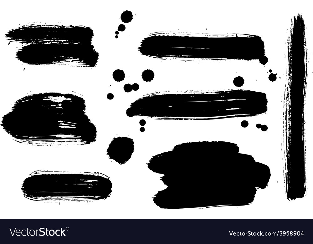 set-abstract-paint-shapes-royalty-free-vector-image